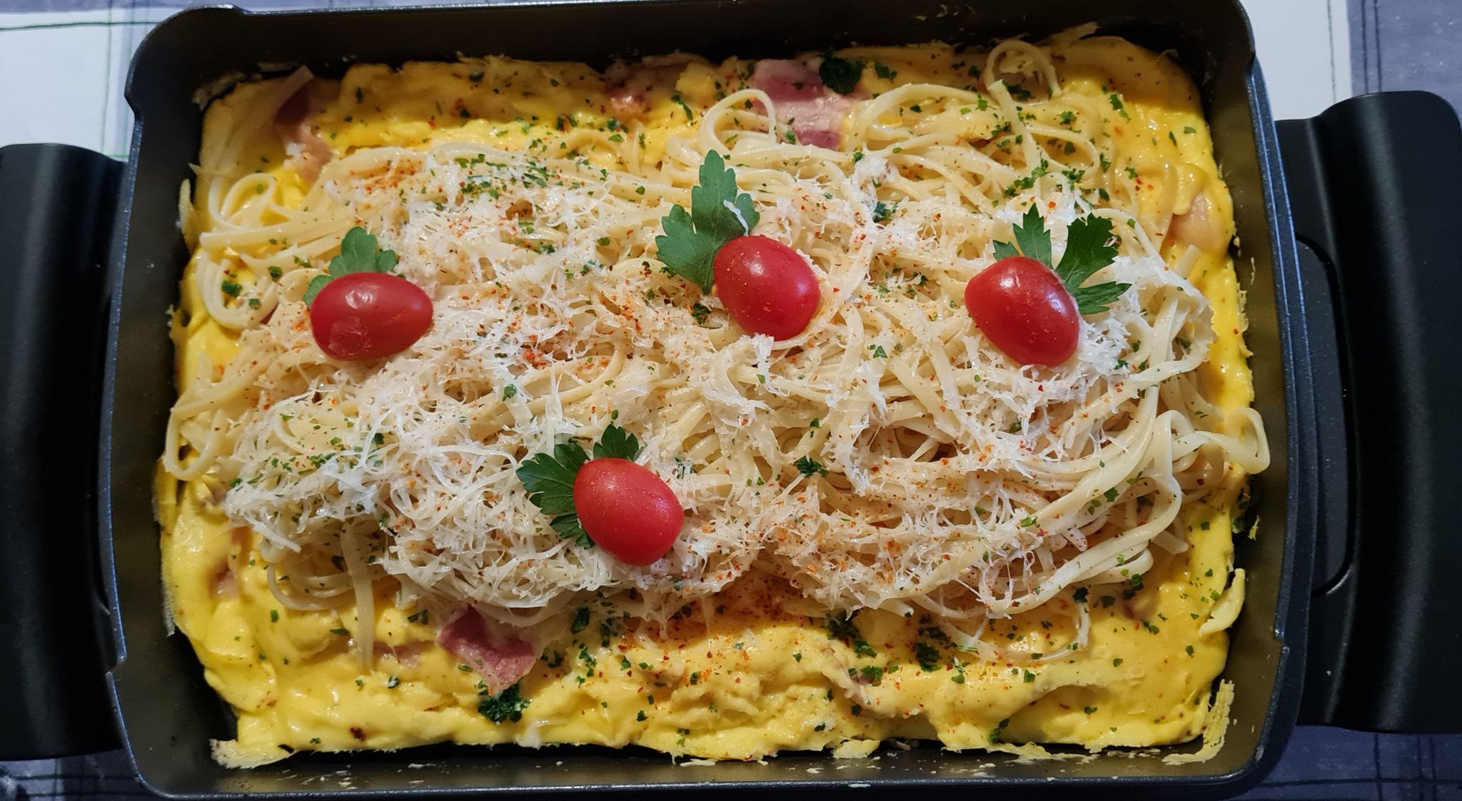 Spaghettis aux Œufs Brouillés - Tatagateau Spaghettis aux Œufs Brouillés - Tatagateau