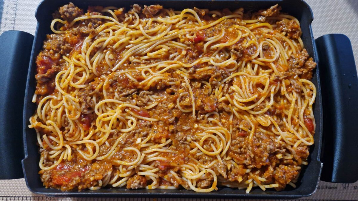 Gratin de Spaghettis à la Bolognaise - Tatagateau