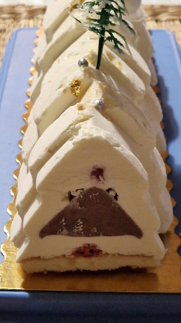 Bûche Sapin Sundae aux Fruits Rouges - Tatagateau